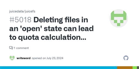 deleting files in an open state can lead to quota calculation errors · issue 5018