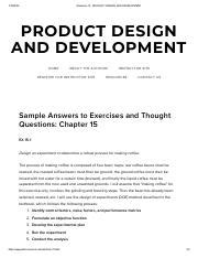 Robust Design Pdf Solutions PRODUCT DESIGN AND DEVELOPMENT PRODUCT DESIGN AND