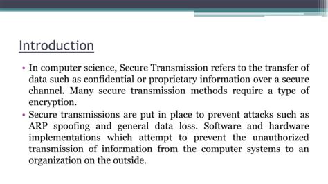 Presentation Secure Transmission Part 1pptx
