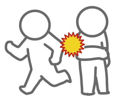 ぶつかりおじさんイラスト｜無料イラスト・フリー素材なら「イラストac」
