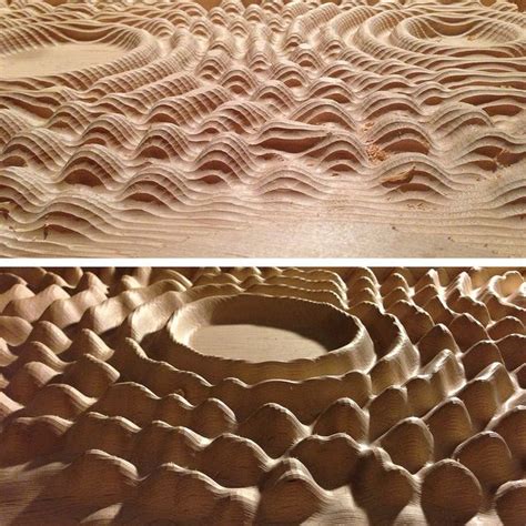 cnc routed maple rough pass vs finish pass