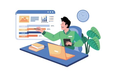 Premium Vector Data Analysts Analyze Campaign Performance For Decisions