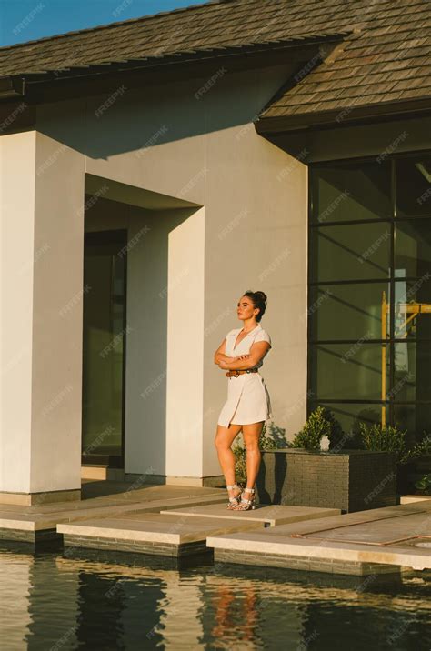 Premium Photo Women Standing In A Luxurious Penthouse