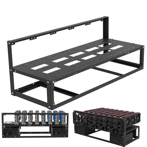 Buy Mlliquea Mining Rig Frame For Btc S37 B75 B85 8 Gpu Motoard Stackable Steel Open Air Miner
