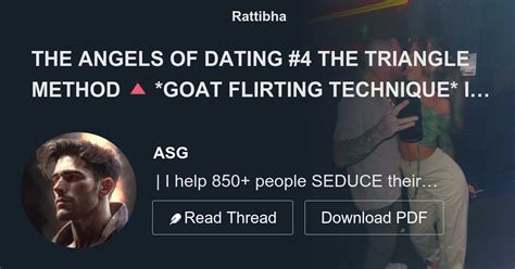 The Angels Of Dating 4 The Triangle Method 🔺 Goat Flirting Technique Thread From Asg Only