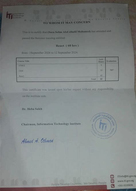 Sara Selim On Linkedin Iti Reactjs Webdevelopment Learningjourney Innovation 18 Comments