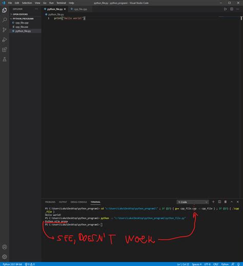 C Can T Compile Cpp And Python File In Vs Code Stack Overflow