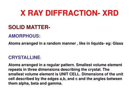 Ppt X Ray Diffraction Xrd Powerpoint Presentation Free Download