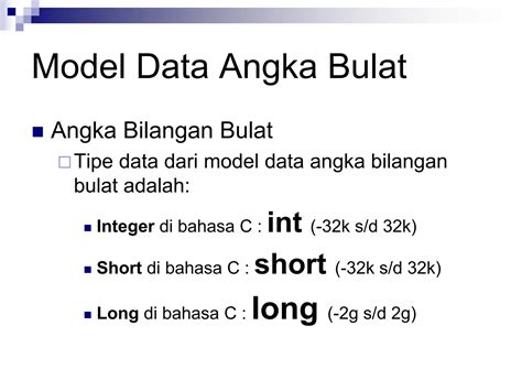 Algoritma Dan Pemrograman C Tipe Datappt