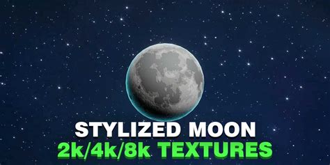 Stylized Moon 3d Model 2k 4k 8k Textures Superhive Formerly Blender Market