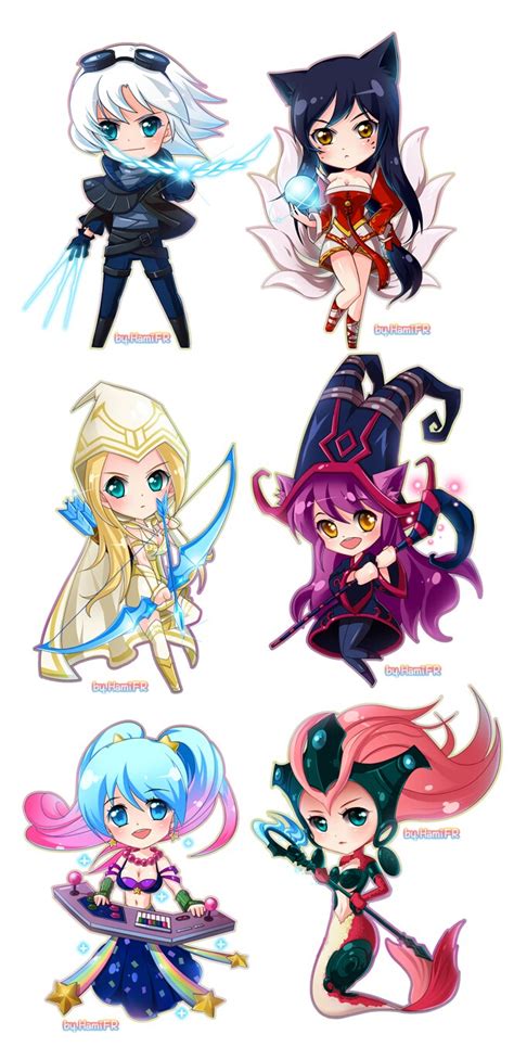 리그오브레전드 인벤 롤챔프6명 Sd캐릭터화 해봤습니다~ Lol 팬아트카툰 게시판