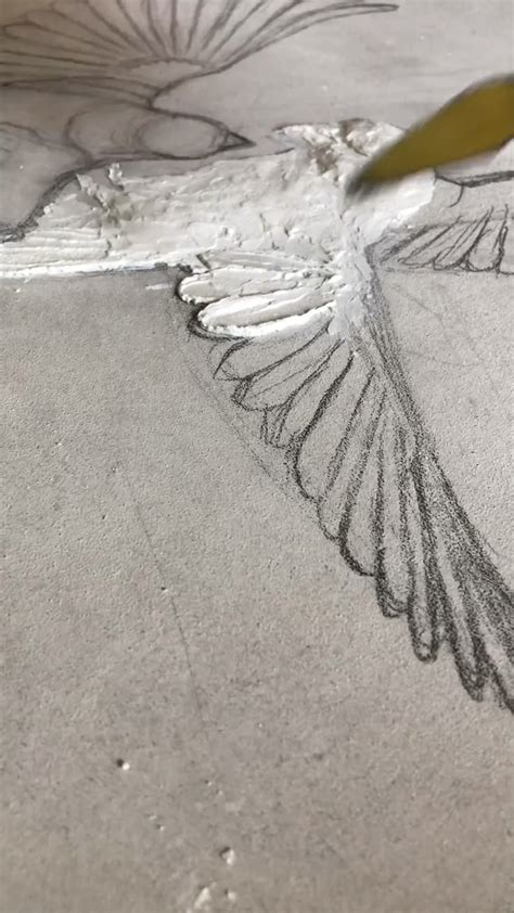 Барельеф птицы в 2025 г Текстурированная живопись Настенные скульптуры Картины