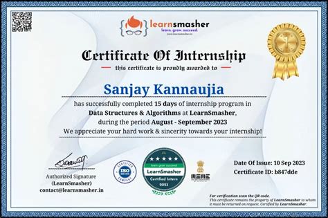 Sanjay Kannaujia On Linkedin Internship In Data Structures And Algorithms