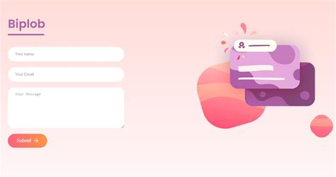 a k biplob on linkedin contact form 1 using html and css