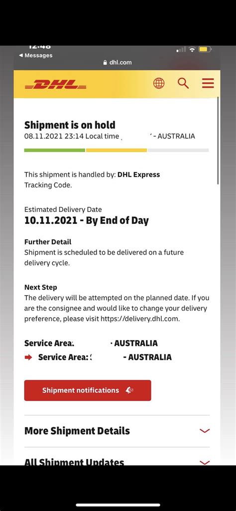 Hi Does This Mean My Package Will Be Delayed Or Is Just Waiting It Also Said “exception
