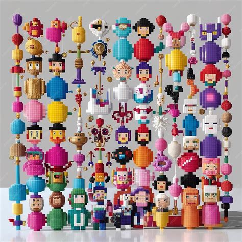 Create Your Own Pixel World Character And Element Templates Premium Ai Generated Image