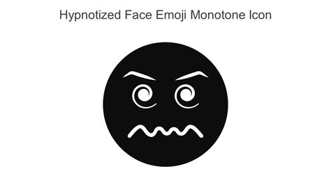 Hypnotized Face Emoji Monotone Icon In Powerpoint Pptx Png And Editable Eps Format PPT Template