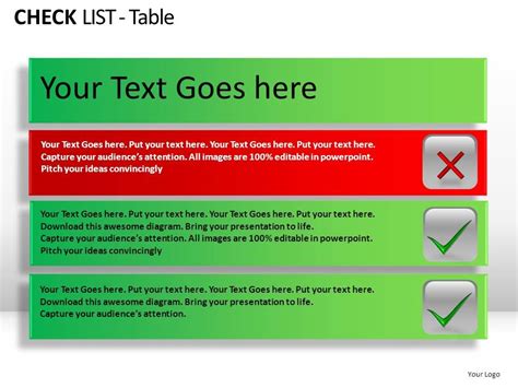 check list table powerpoint presentation slides powerpoint shapes