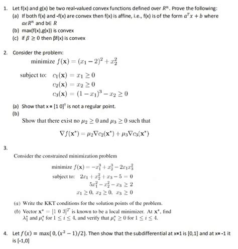 1 Let Fx And Gx Be Two Real Valued Convex