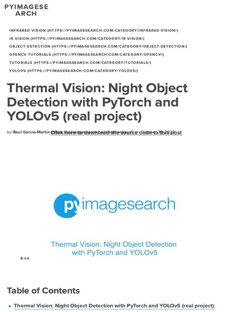 Thermal Object Detection Guide Pdf Thermography Infrared