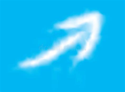 Clouds In Shape Of Arrow Stock Vector Illustration Of Fluffy