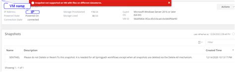 All About Enterprise Data Management Hyperflex Native Snapshot Error Snapshot Not Supported