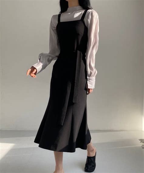 슬림 뷔스티에 머메이드 원피스