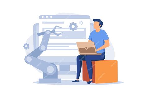 Premium Vector Open Automation Architecture Flat Modern Design
