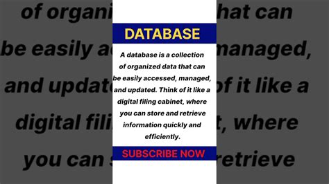 what is database techieshivani database technology youtube