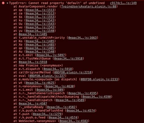 Bug An Error Attached To The Typingusersavatar Plugin Is Causing