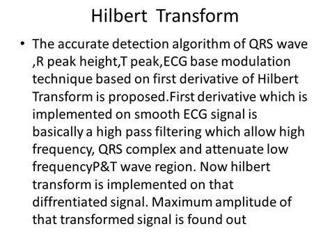 Synopsis Presentation On “ Ecg R Peaks Detection ” Sr Noname Of The