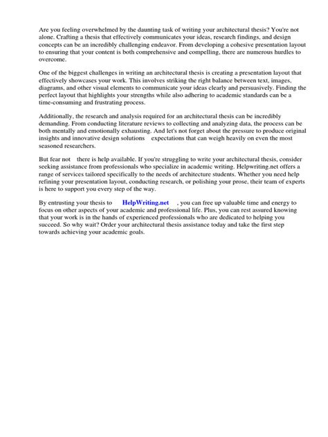 Architectural Thesis Presentation Layout Pdf