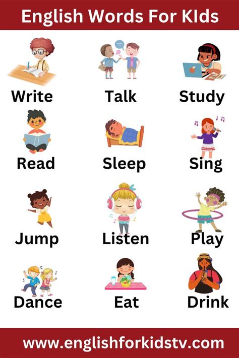 Basic English Words for Kids | Learning english for kids, English lessons for kids, English ...