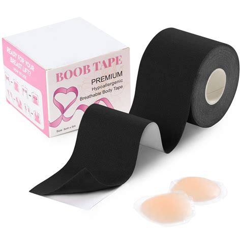 Breast Lift Boob Tape 2 Inch Wide Includes Nipple Covers Invisible