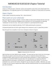 Comprehensive LTspice Tutorial For Circuit Simulation Course Hero