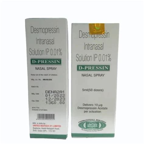 Desmopressin Nasal Spray D Pressin At ₹ 1600box Desmopressin Spray