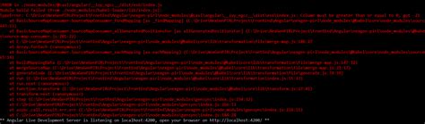 doesn t support es5 compiler options column must be greater than or