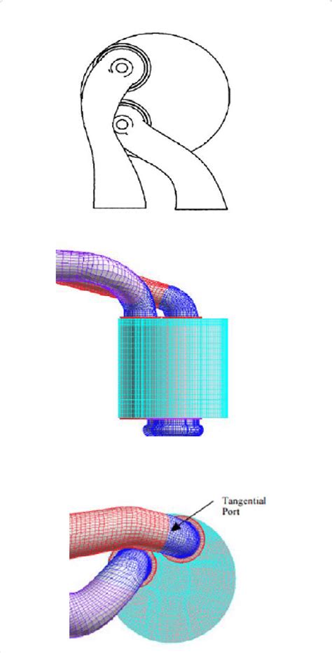 Schematic Of Engine And Computational Mesh 24 Download Scientific
