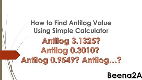 How to Find Antilog Value using Simple Calculator - YouTube