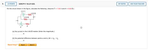 Solved 2 Points Sercp11 18 4 P 020 My Notes Ask Your