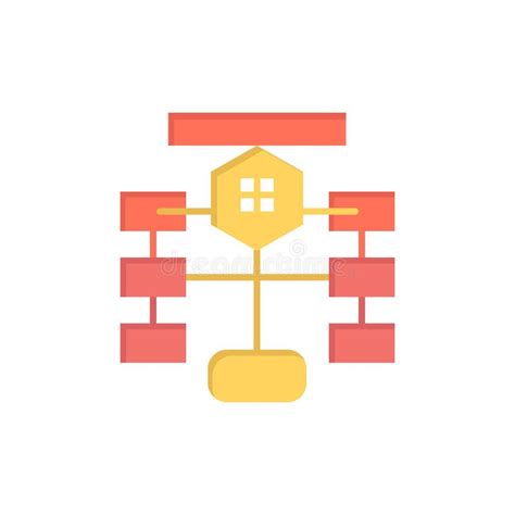 flowchart flow chart data database flat color icon vector icon