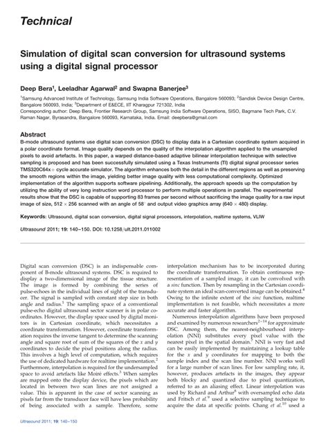 Pdf Multirate Scan Conversion Of Ultrasound Images Using Warped