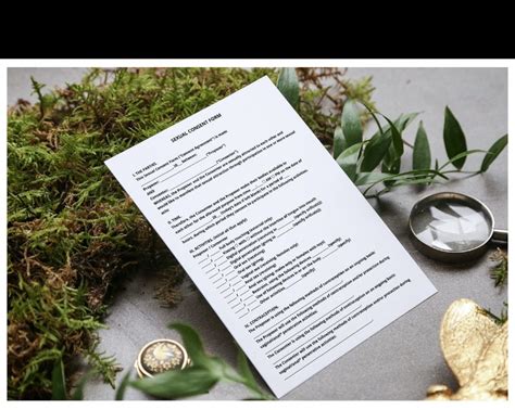 Sexual Consent Form Sex Consent Form Intercourse Consent Form Sex Form Intercourse Form