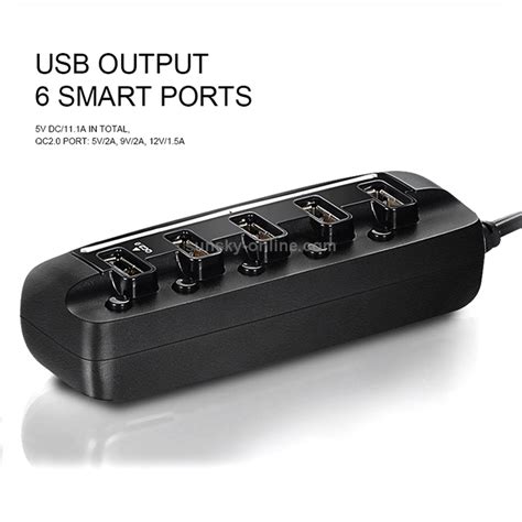 Rocketek Rt Cc17 6 Smart Usb Interface Qc 2 0 Usb Fast Charging Port Car Charger