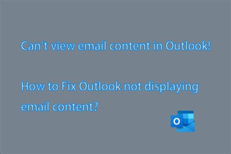 How To Fix Outlook Not Displaying Email Content 5 Fixes Shared
