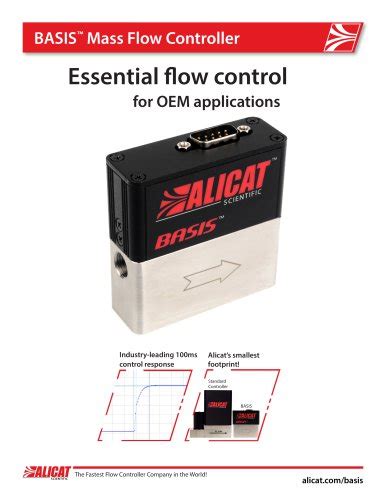 Bc Basis™oem Mass Flow Controller Alicat Scientific Pdf Catalogs
