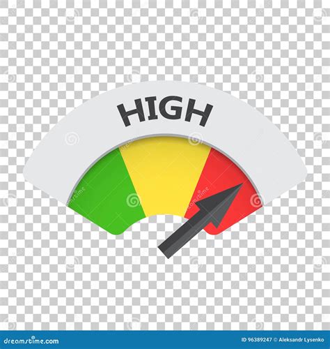 Risk Gauge Scale Performance Indicator Dashboard Sign Vector Scalable Graphics Royalty Free