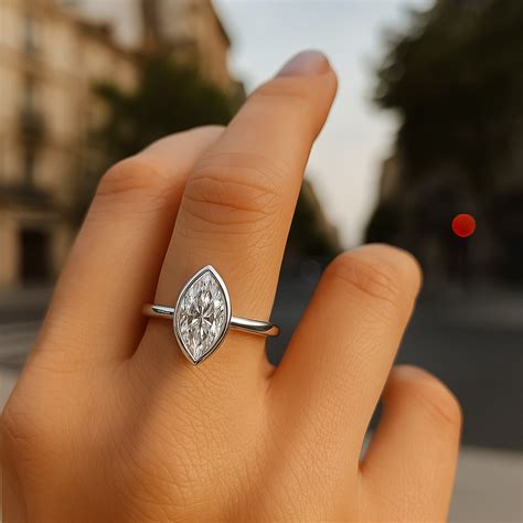 Marquise Lab Grown Diamond Engagement Ring 14k Yellow Gold Igi Ebay