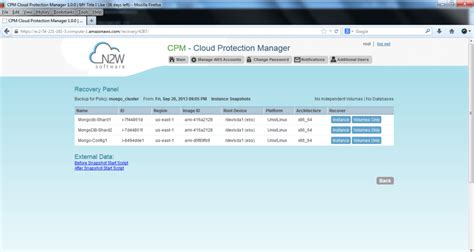 EC MongoDB Shard Cluster Consistent Backup Using EBS Snapshots And N WS Part II N W Software