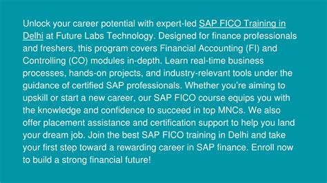 Ppt Master Your Career With Sap Fico Training In Delhi Enroll Now Powerpoint Presentation